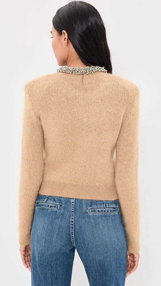 SELF-PORTRAIT Beaded Knit Sweater
