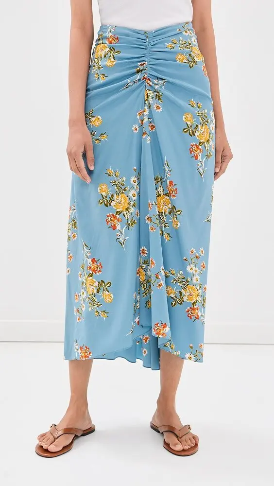 Veronica Beard Limani Skirt - Blue River Multi