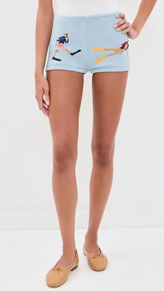 YELLOW THE LABEL Diver Cotton Knit Shorts