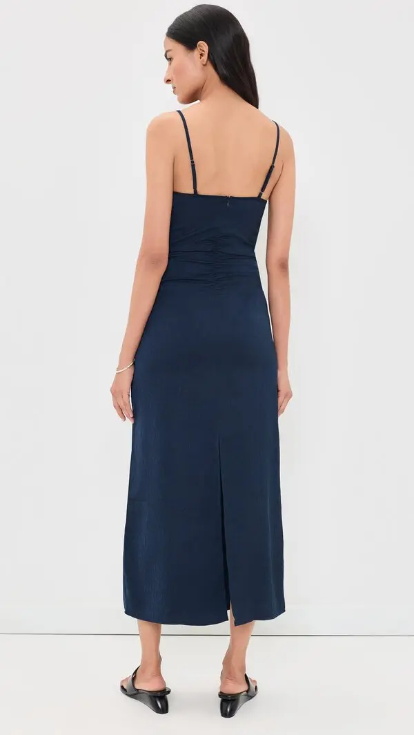 Baum Und Pferdgarten Atalie Lace Trim Ruched Midi Dress