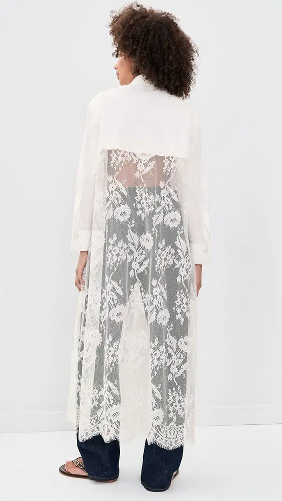 Zimmermann Valiant Lace Tunic Button Down Shirt