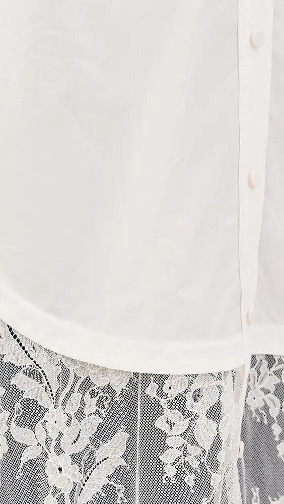 Zimmermann Valiant Lace Tunic Button Down Shirt