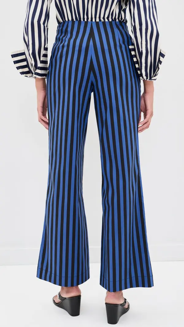 SIMONMILLER Pia Poplin Pants With Stripe Print - Cobalt Stripe