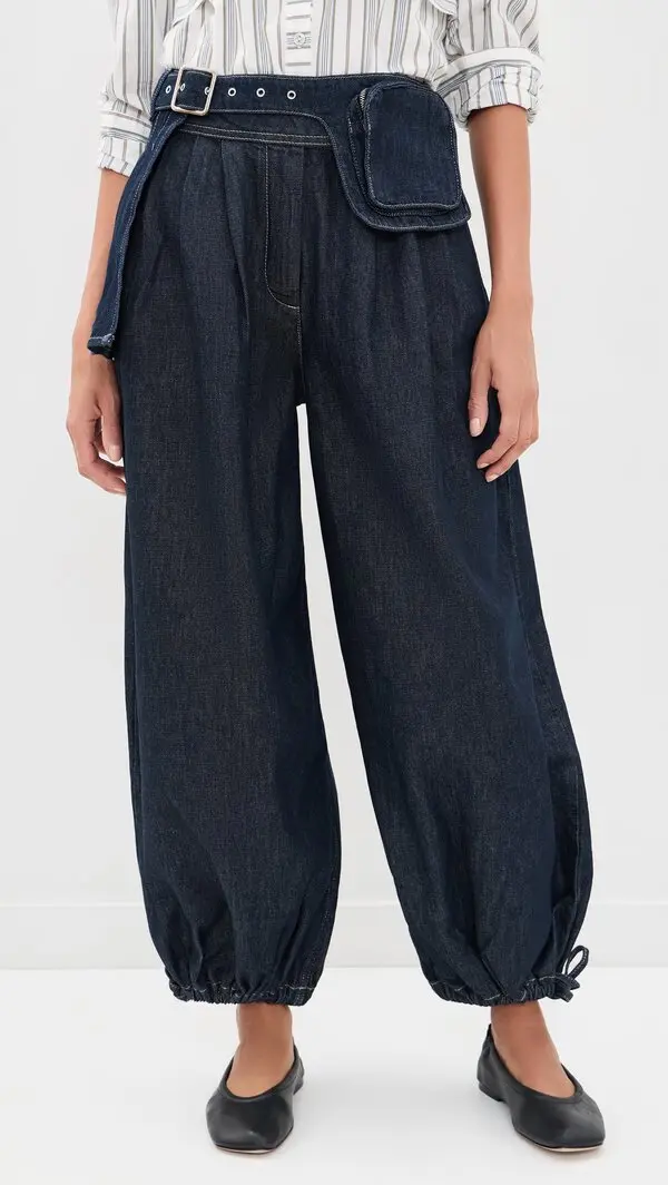 DAMSON MADDER Mavi Balloon Jeans With Removable Skirt Belt