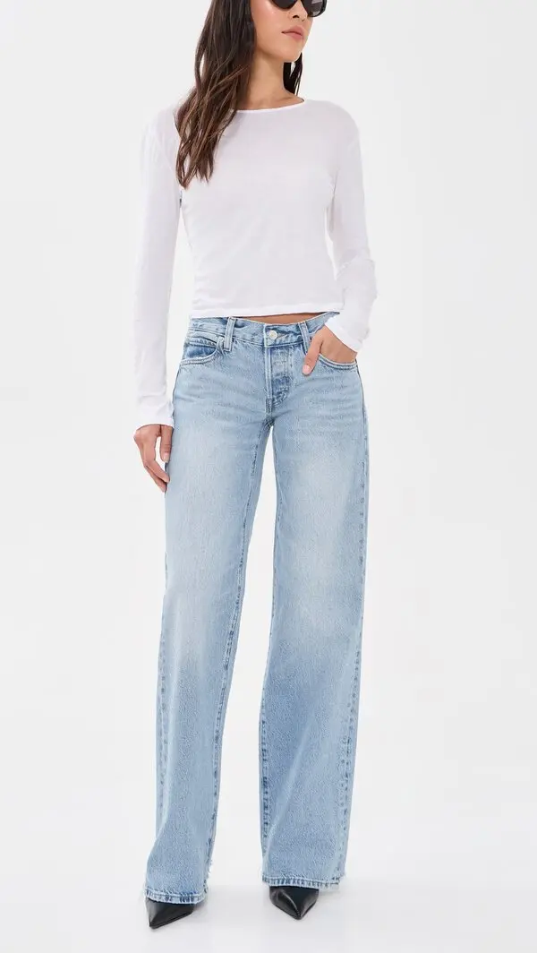FRAME X Amelia Gray The Gray Jeans - Dodger Offset Hem