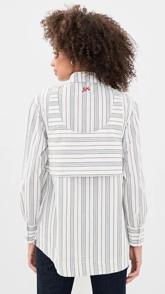 DAMSON MADDER Valeria Double Layered Button Down Shirt