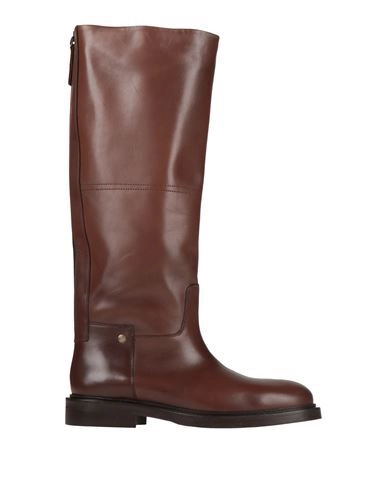POEVE Leather Knee-high Boots With Zipper Fastening
