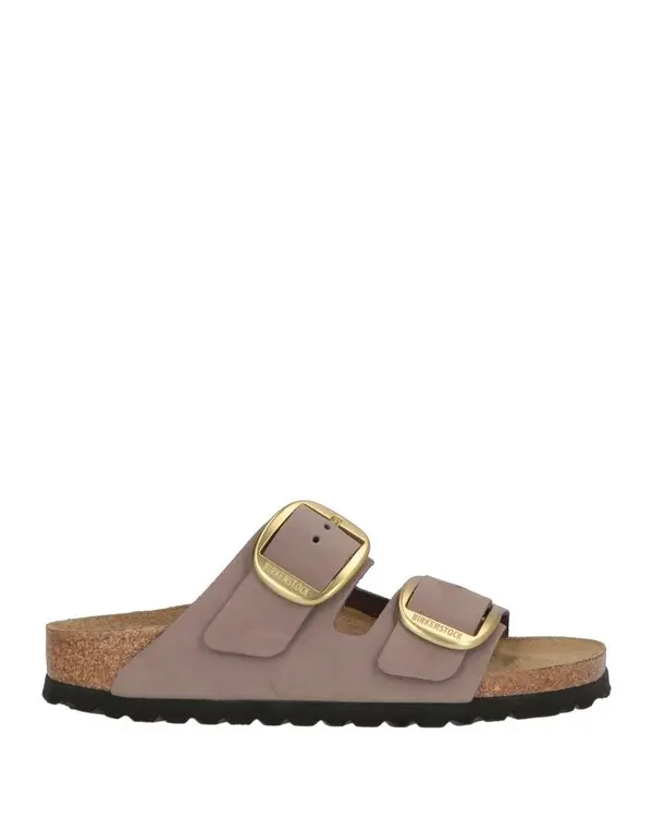 BIRKENSTOCK Nubuck Leather Sandals - Grey