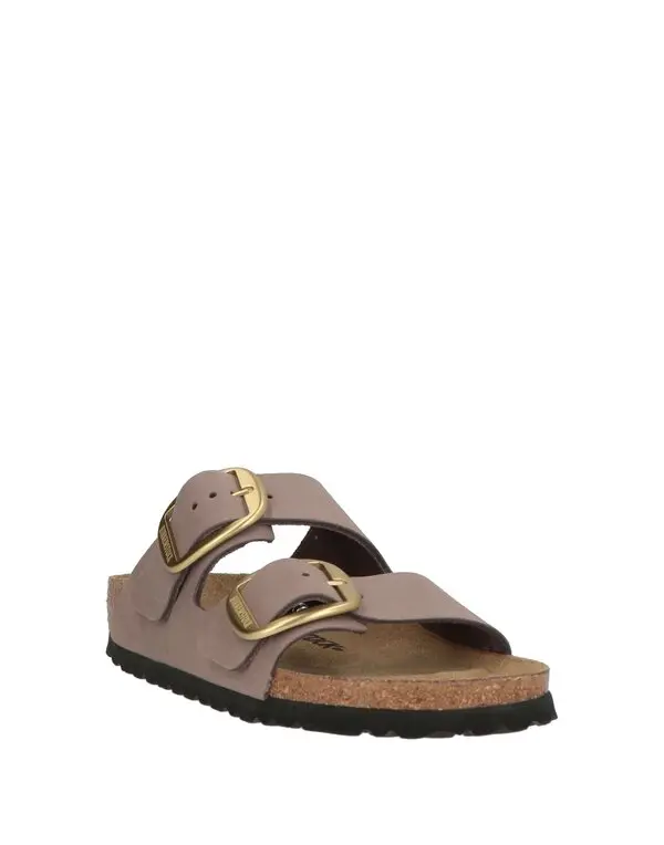 BIRKENSTOCK Nubuck Leather Sandals - Grey