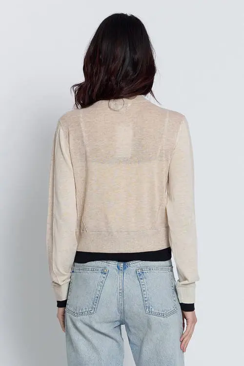 Central Park West Quinn Colorblocked Sheer Cardigan