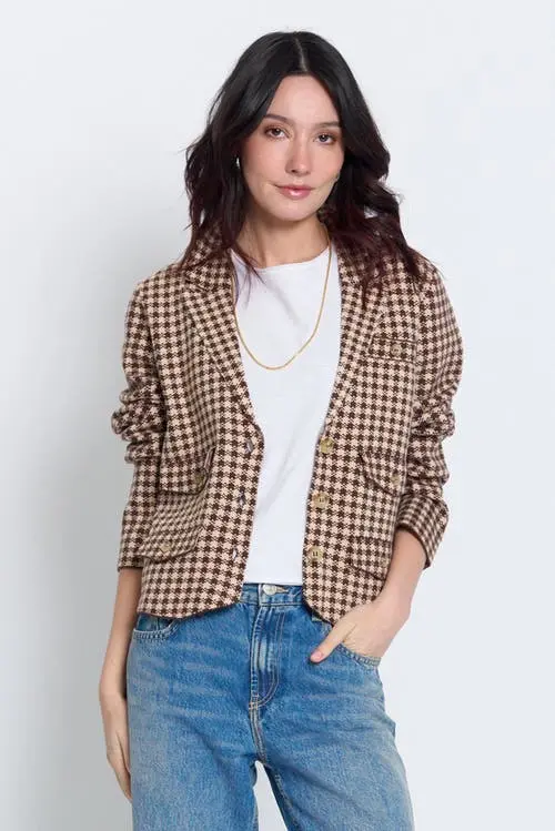 Central Park West Marlo Jacquard Knit Blazer