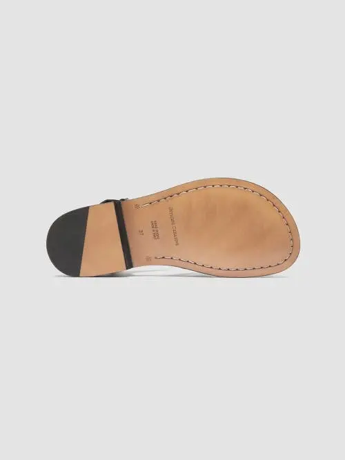 Officine Creative Woven Fisherman Leather Sandals - Black