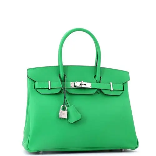 Hermès Birkin Handbag Epsom With Palladium Hardware 30 - Green