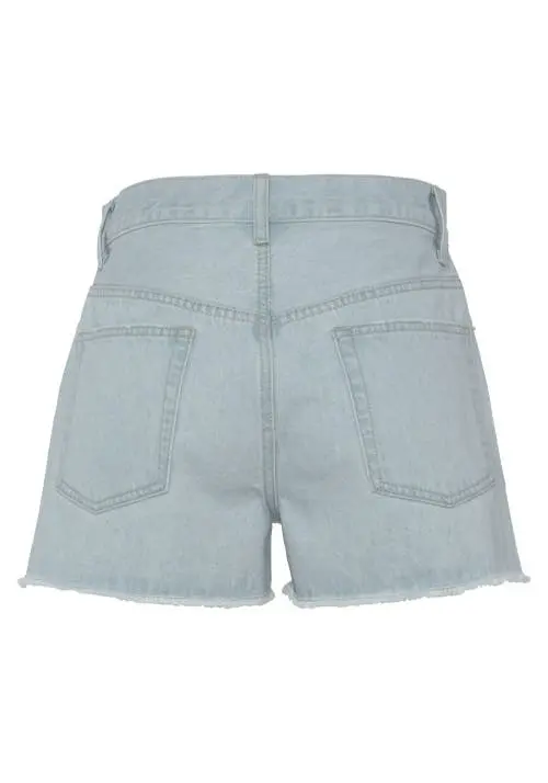LASCANA Mid Rise Frayed Hem Shorts
