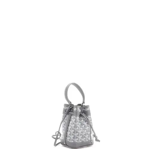 Goyard Petit Flot Bucket Bag Coated Canvas Mini - Grey