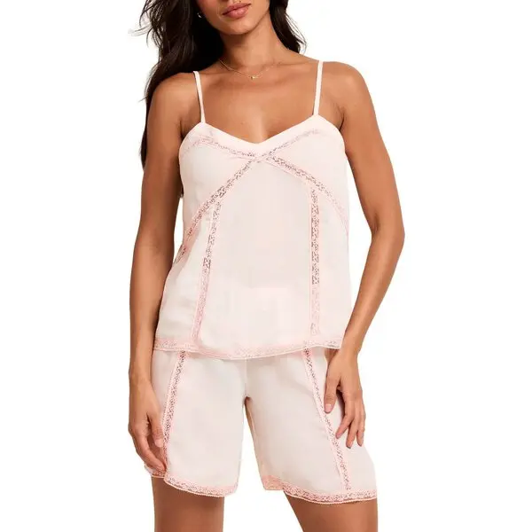 ADORE ME Aniella Cami & Shorts Pajama Set - Light Pink
