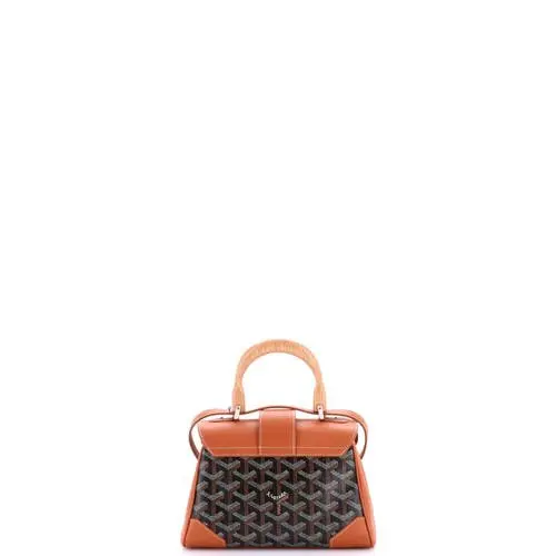 Goyard Saigon Top Handle Bag Coated Canvas With Leather Mini