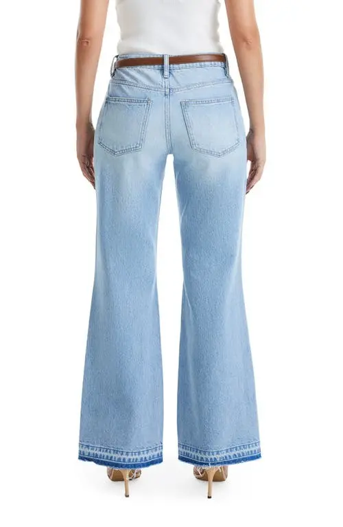 BAYEAS Released Hem Ripped High Waist Bootcut Jeans