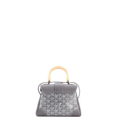 Goyard Saigon Top Handle Bag Coated Canvas With Leather Mini