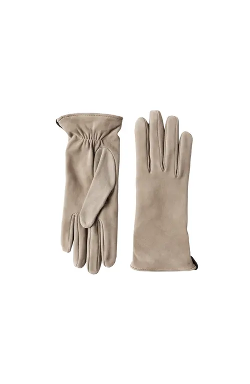 Brunello Cucinelli Suede Gloves With Monili
