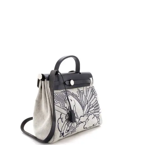 Hermès Herbag Zip Pegase Pop Toile And Leather 31
