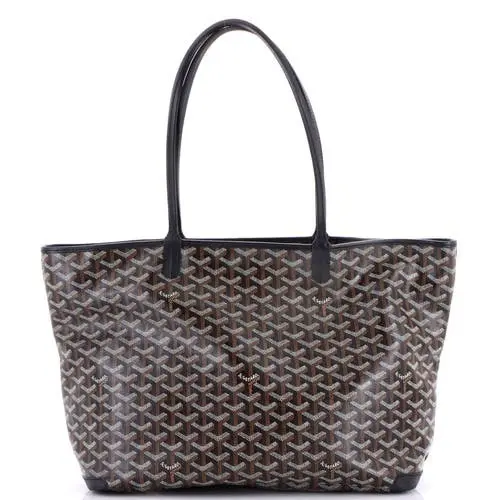 Goyard Artois Tote Coated Canvas Mm - Black