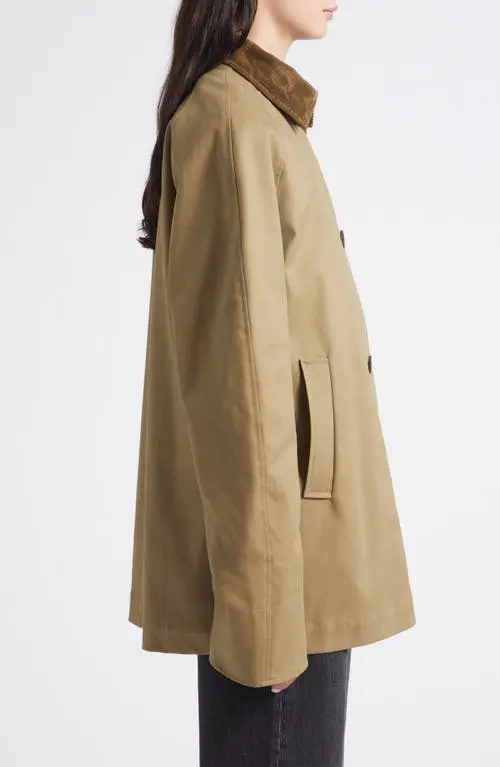 Marimekko Cotton Utility Coat With Textured Collar