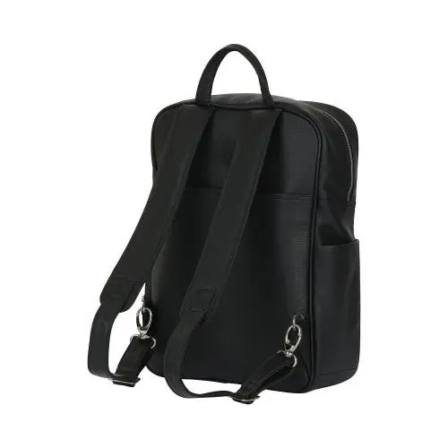 LUIS STEVEN Italian Pebble Leather Backpack - Black