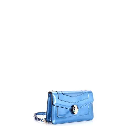 BVLGARI Serpenti Forever Shoulder Bag Metallic Leather Small