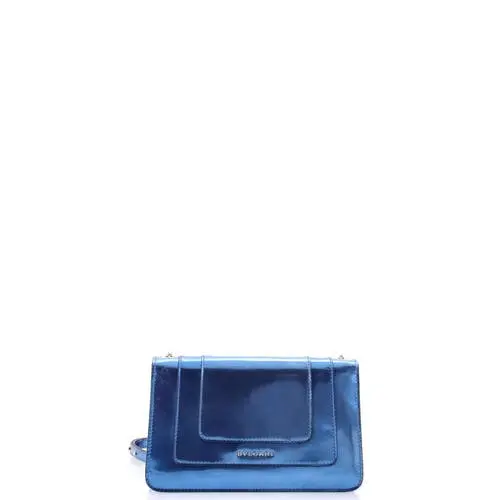 BVLGARI Serpenti Forever Shoulder Bag Metallic Leather Small