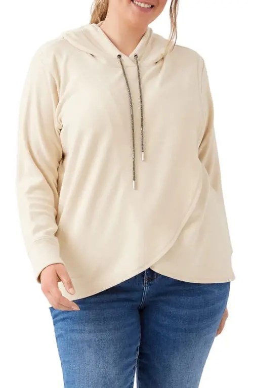 Karen Kane Rhinestone Embellished Crossover Hoodie