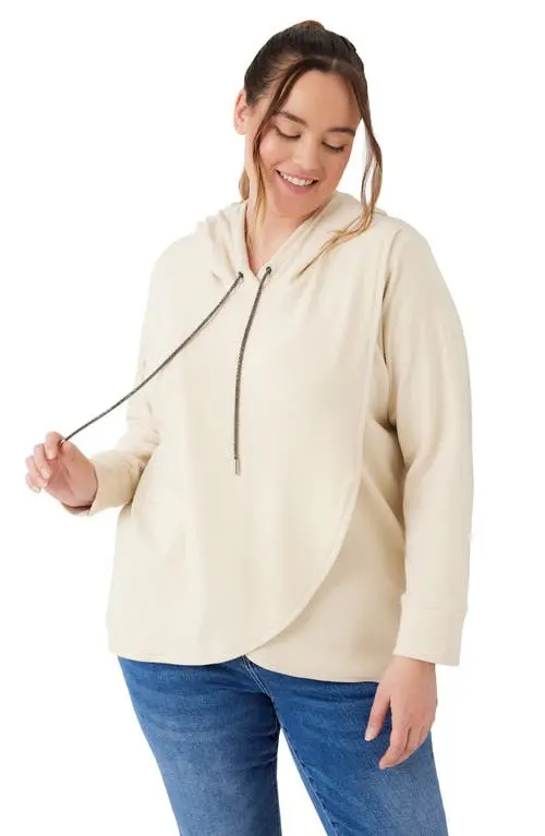 Karen Kane Rhinestone Embellished Crossover Hoodie