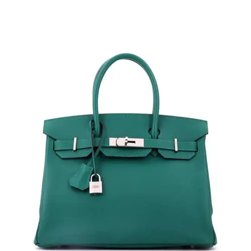 Hermès Birkin Handbag Epsom With Palladium Hardware 30 - Green