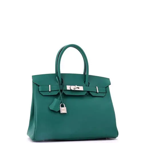 Hermès Birkin Handbag Epsom With Palladium Hardware 30 - Green