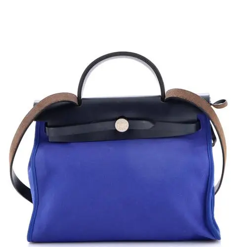 Hermès Herbag Zip Leather And Toile 31