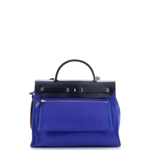 Hermès Herbag Zip Leather And Toile 31