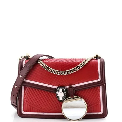 BVLGARI Serpenti Forever Shoulder Bag Quilted Leather