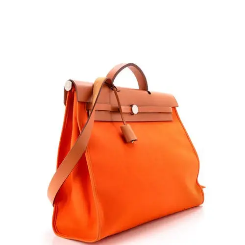 Hermès Herbag Zip Leather And Toile 39