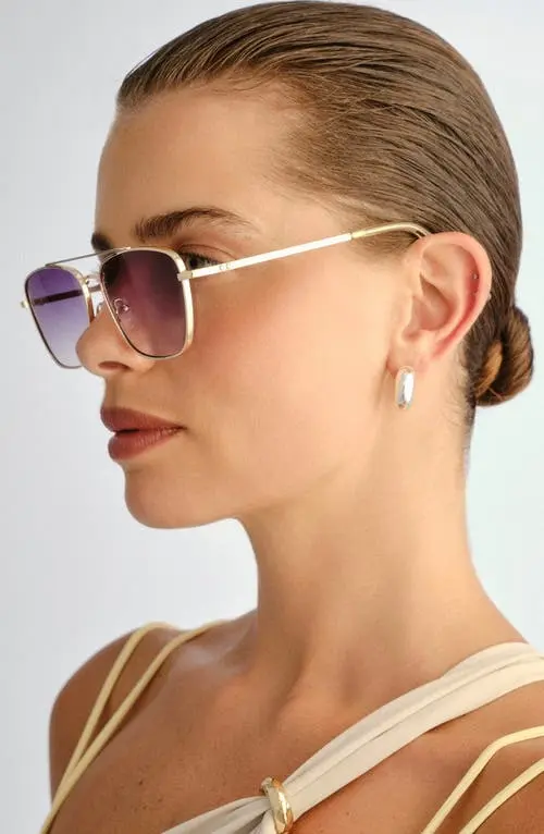 Le Specs Diametric Ii Gradient Navigator Sunglasses - Gold