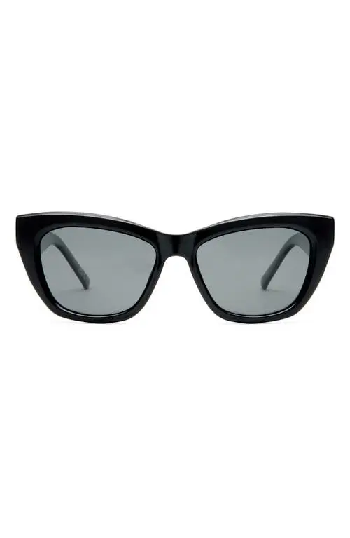 Le Specs Lumen Polarized 53mm Cat Eye Sunglasses - Black