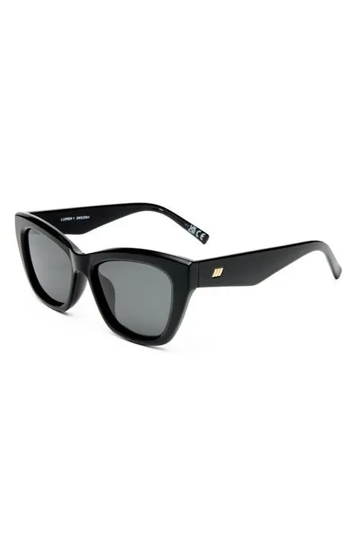 Le Specs Lumen Polarized 53mm Cat Eye Sunglasses - Black