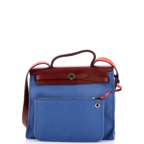 Hermès Herbag Zip Leather And Toile 31