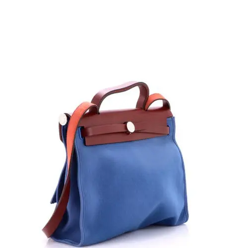 Hermès Herbag Zip Leather And Toile 31