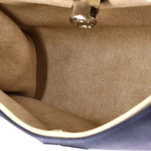 Hermès Herbag Toile And Leather Pm - Blue