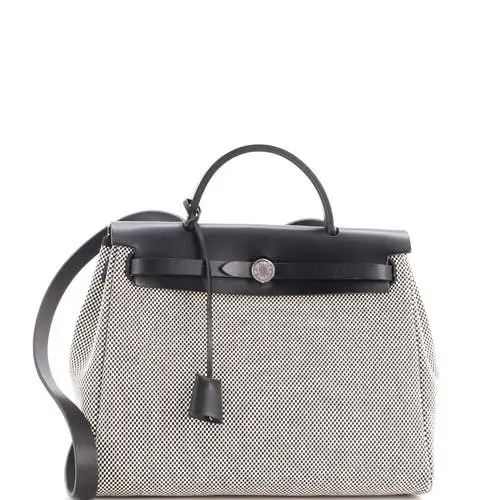 Hermès Herbag Zip Criss Viking Toile And Leather 31