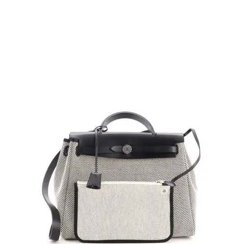 Hermès Herbag Zip Criss Viking Toile And Leather 31