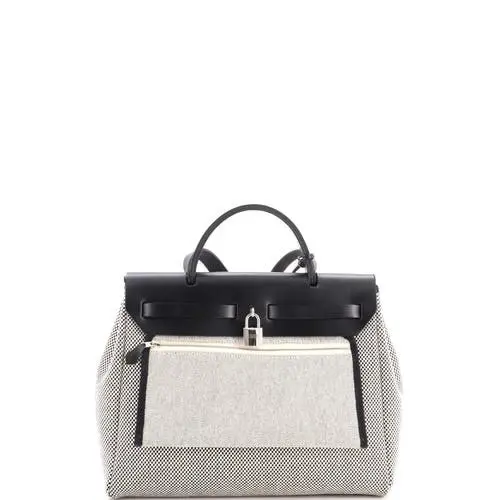 Hermès Herbag Zip Criss Viking Toile And Leather 31