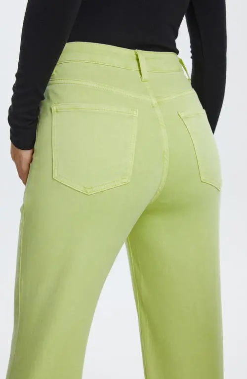 BAYEAS High Waist Wide Leg Jeans - Pistachio