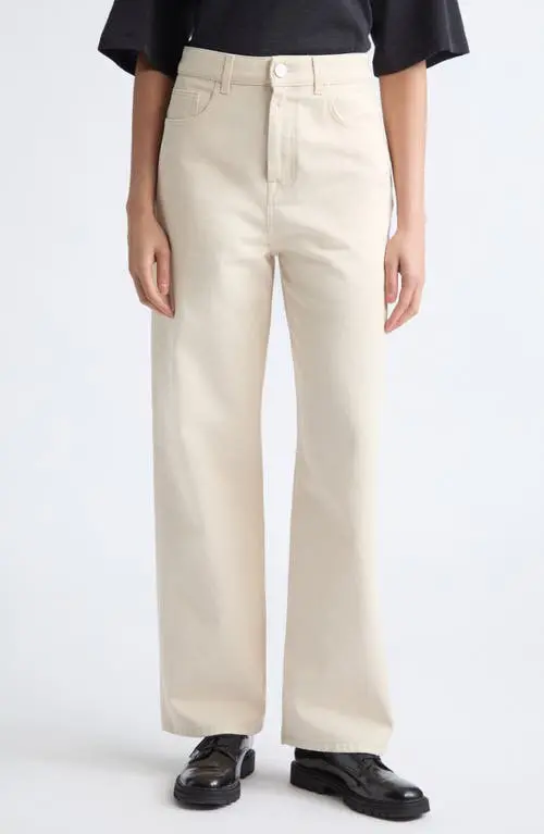 RÓHE Bruun High Waist Baggy Wide Leg Jeans - Ecru