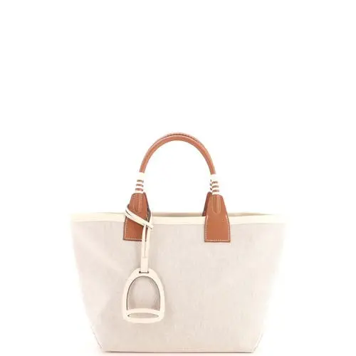 Hermès Sac Steeple Tote Toile With Leather 25